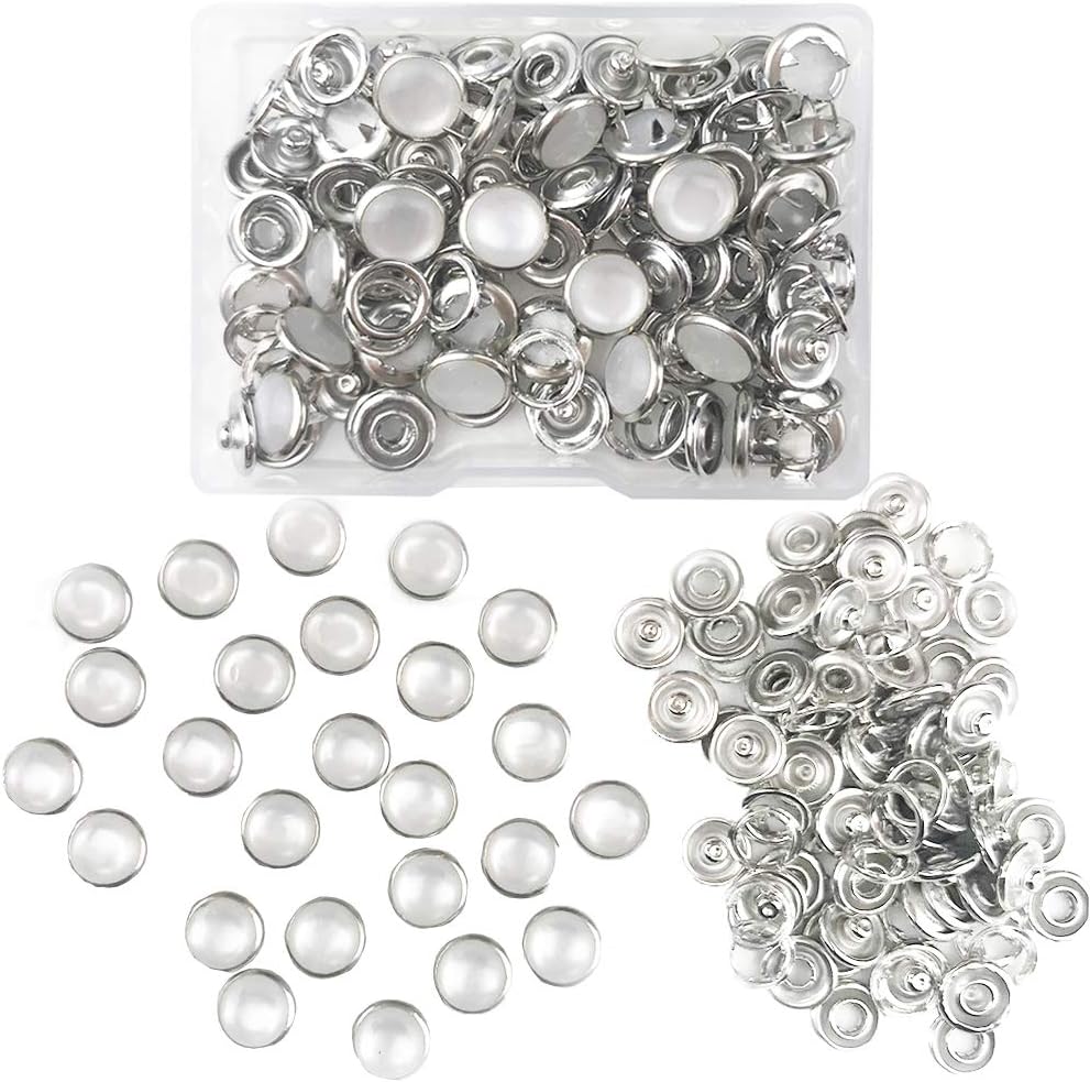 Amazon.com: Pearl Snaps Fasteners Kit, 10mm Clothes Ring for Western ...