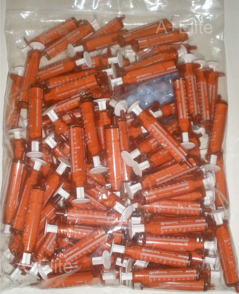Amazon.com: BAXA ExactaMed Oral Liquid Medication Syringe 5cc/5mL 100 ...