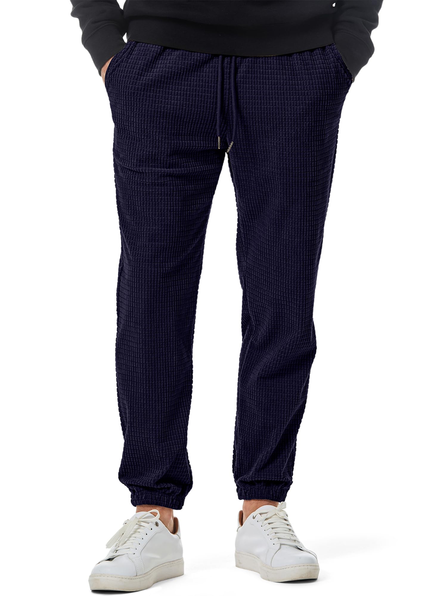 JMIERR Pants for Men Casual Waffle Sweatpants Fall Vintage Pants ...