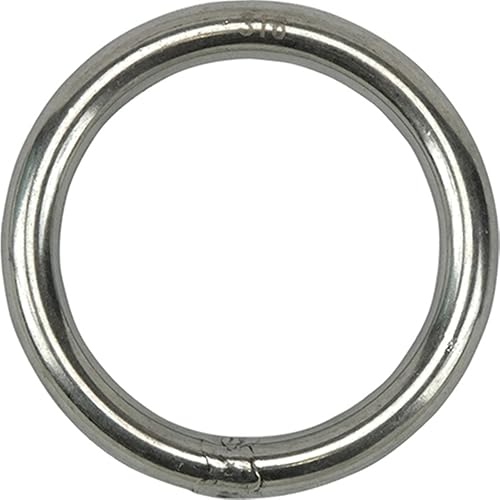 6MM x 45MM Stainless Steel Round Ring - Marine O Webbing Rigging ...