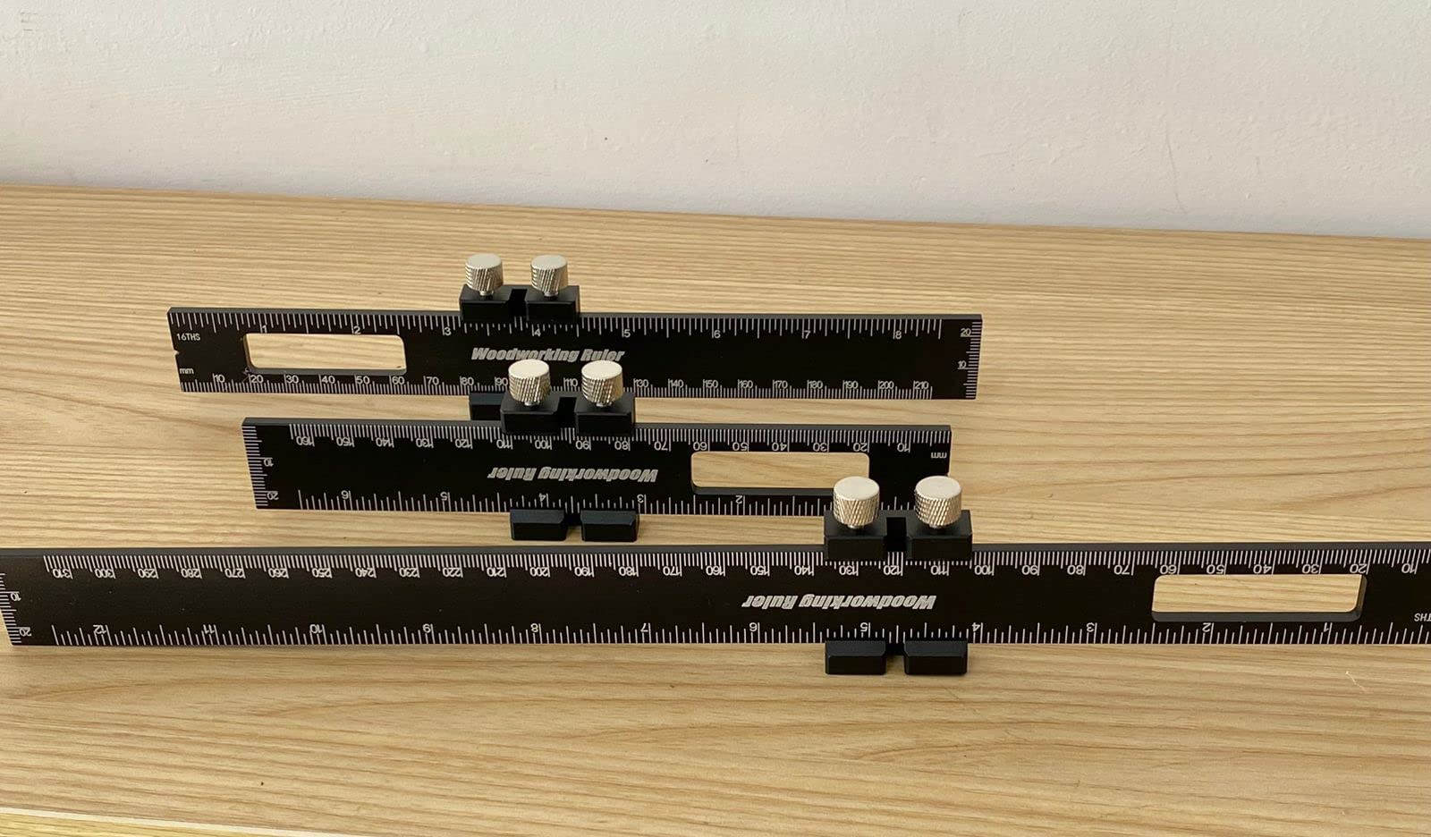 Mua Professional Woodworking Rulers - Set of 3, 6/8/12 Inch & Metric, T ...