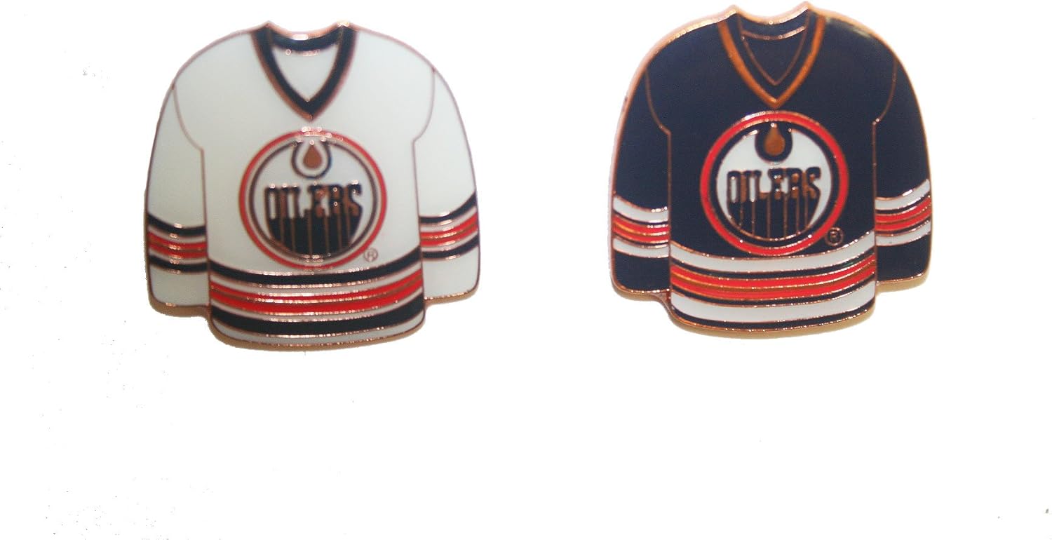 2 Edmonton Oilers Black & White Jerseys .. NHL Hockey Licenced Logo ...