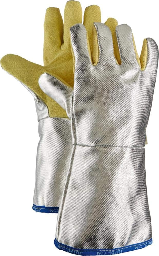 Jutec Hitzehandschuhe, L.38cm, Aramid/Preox-Aramid-Alu 5 Finger / Kat ...