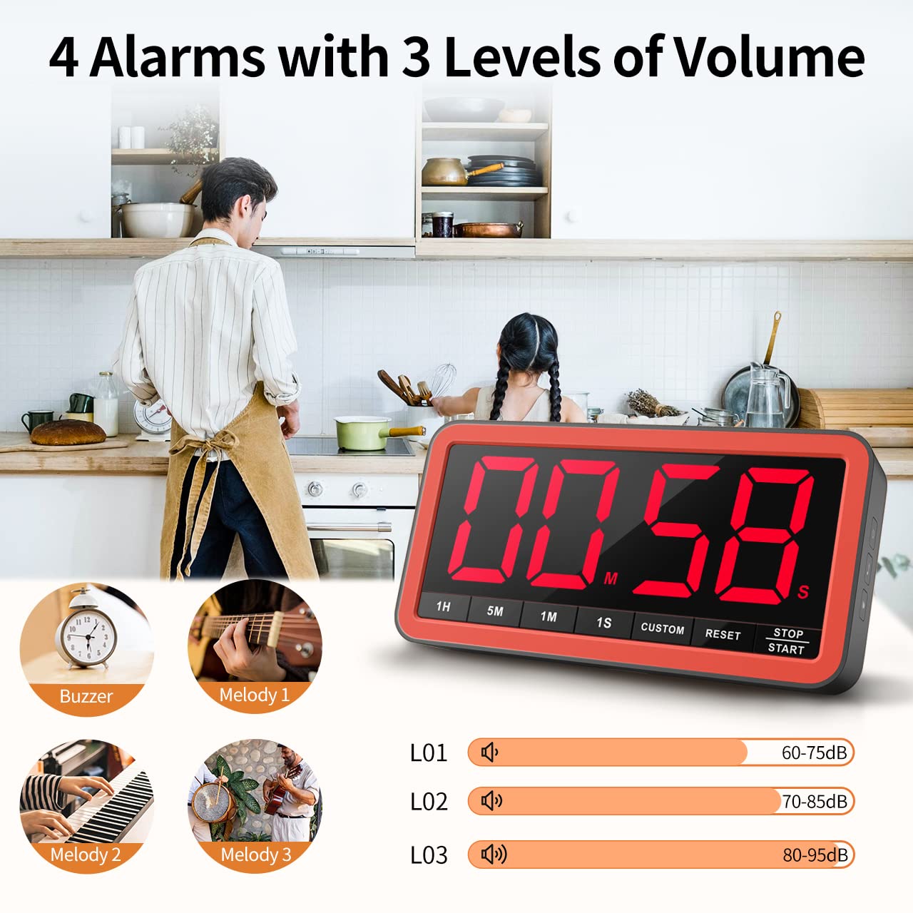 Mua VOCOO Digital Kitchen Timer with 7.8” Extra Large Display, Magnetic ...
