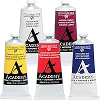Amazon.com: Grumbacher Academy Professional Acrylic Paint Set of 5 90ml ...
