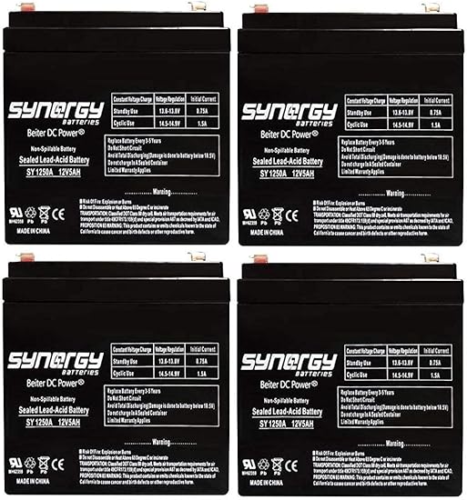 Amazon.com: Razor E100 E125 E150 Electric Scooter Battery 12V 5AH - 4 ...