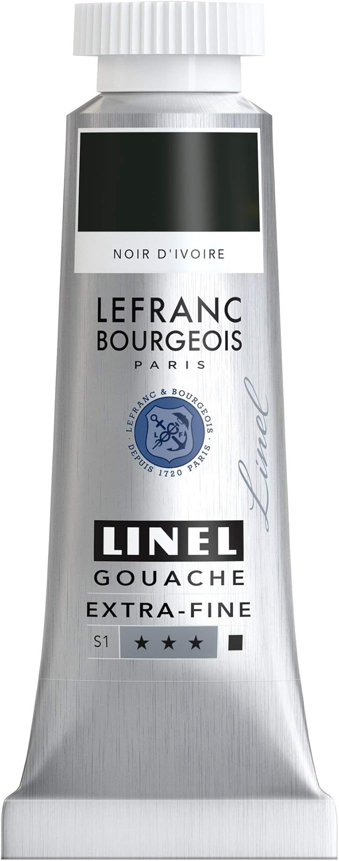 Lefranc Bourgeois Linel Gouache Extra-Fine Tube 14ml Noir D'Ivoire ...