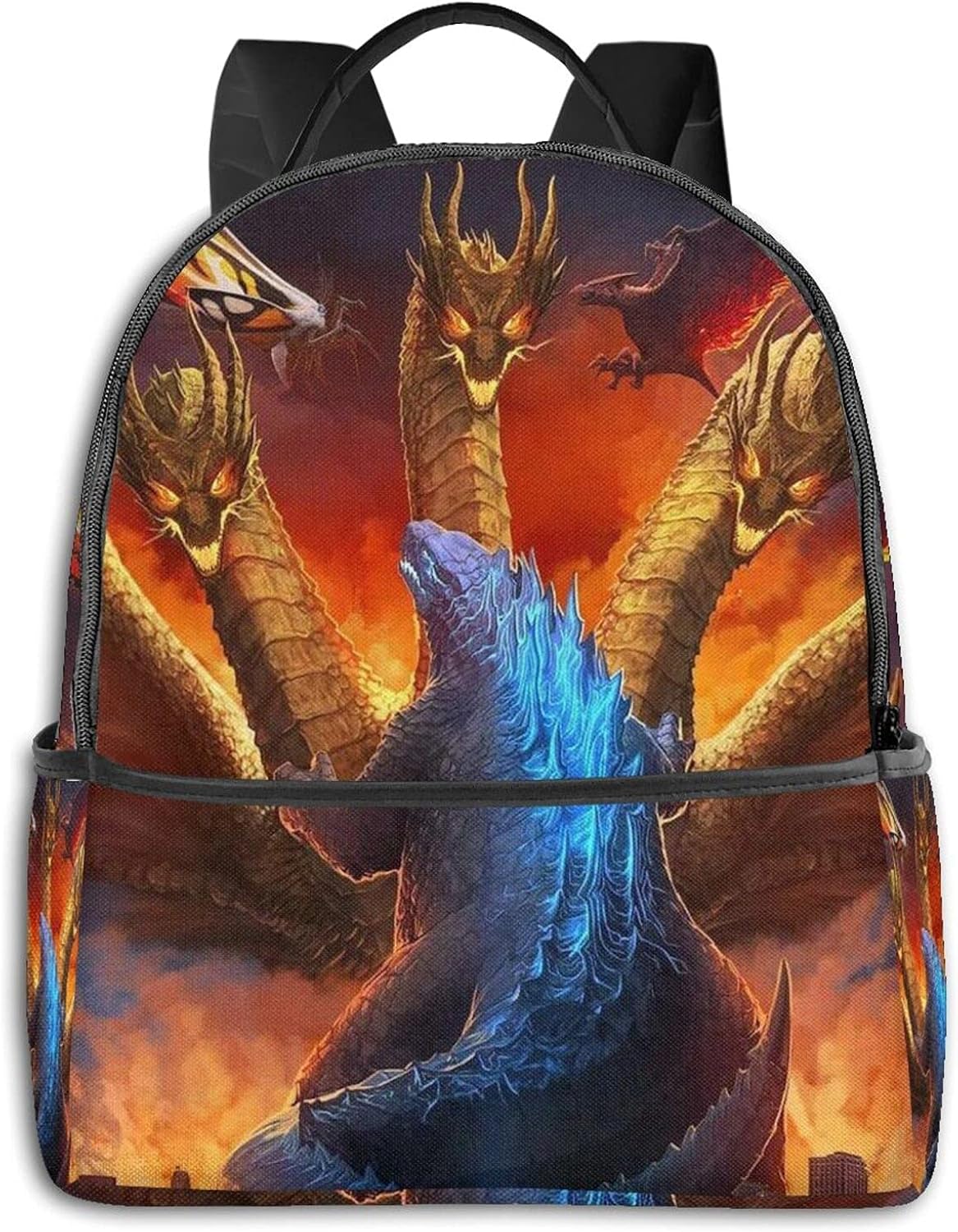 Godzilla Backpack Student Bag Unisex School Rucksack Casual Outdoor ...