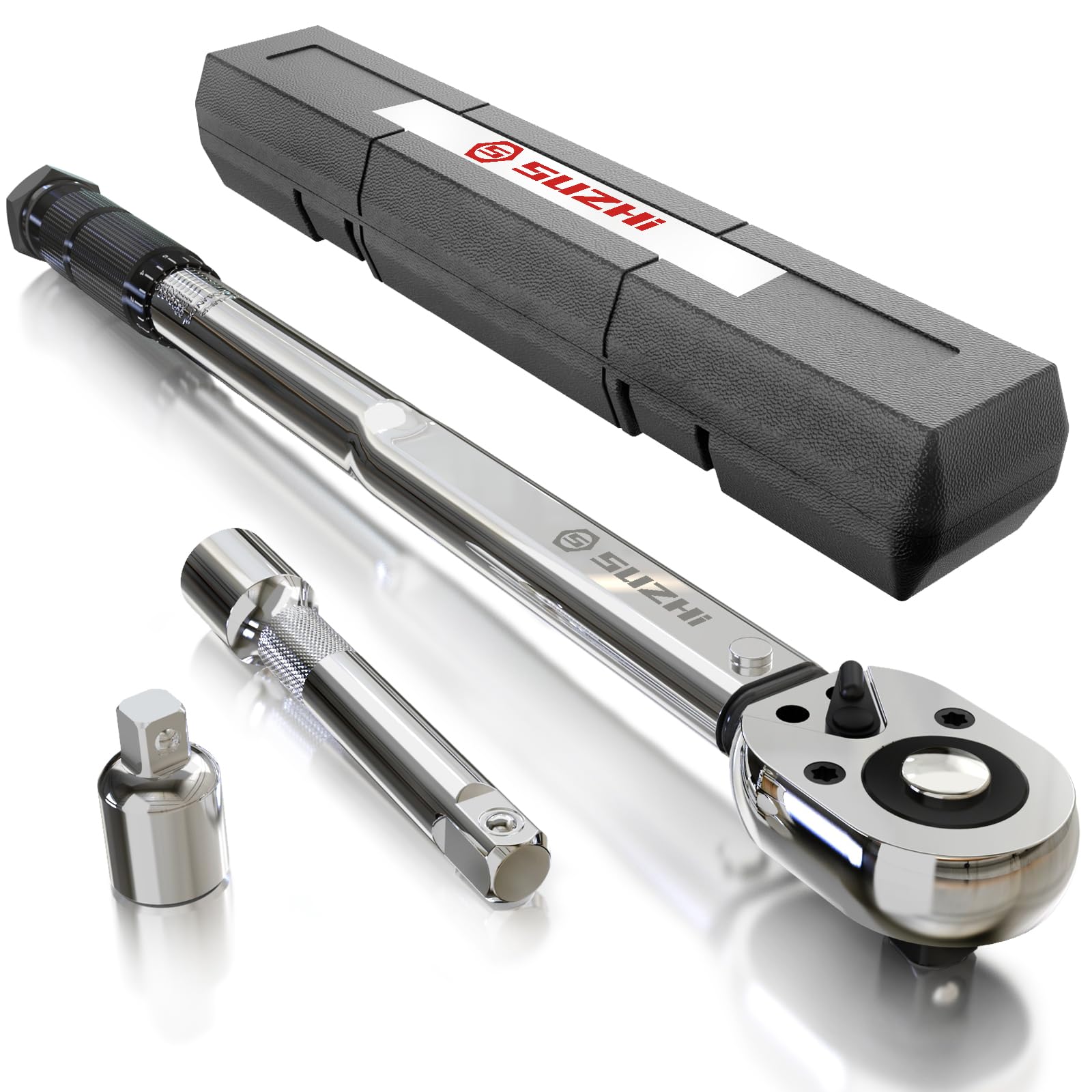 SuZhi 1/2 & 3/8-Inch Drive Click Torque Wrench Set 10-160FT-LB/13.6-217 ...