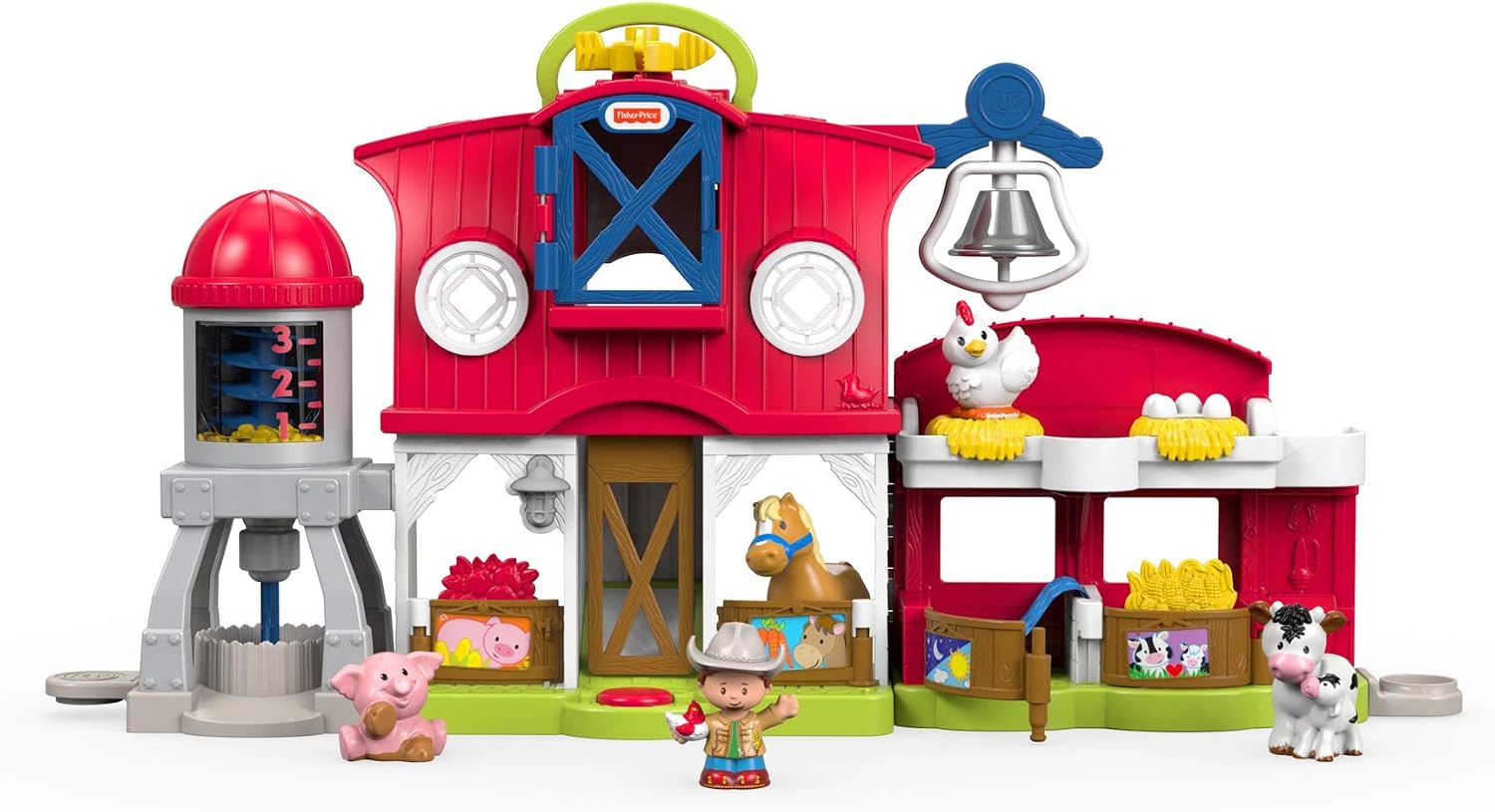 Fisher-Price Little People Happy Animal Farm with Sound and Music Toy ...