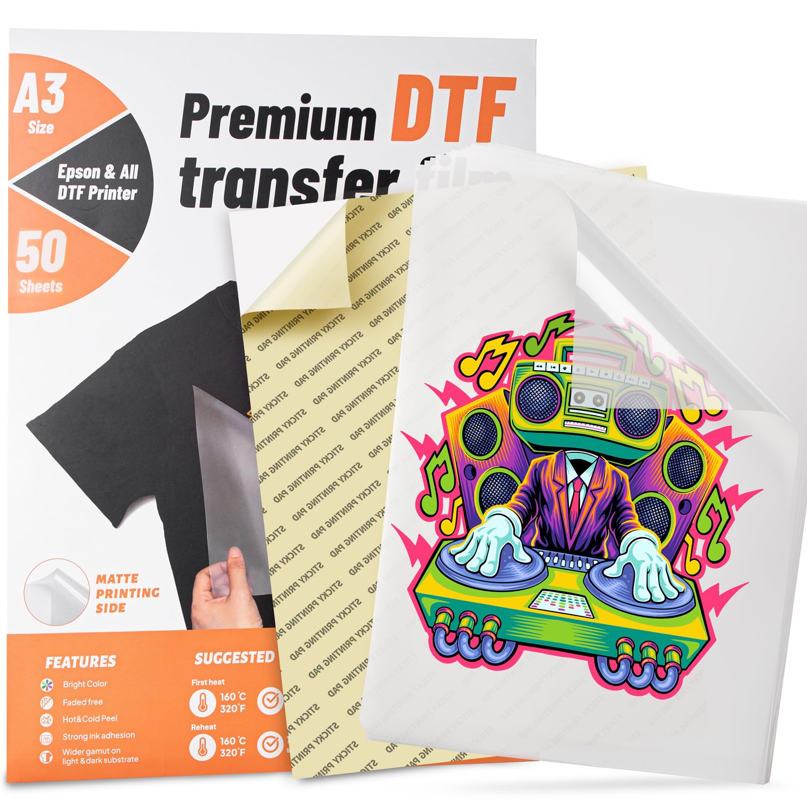 Mua KASYU DTF Transfer Film with Sensor Recognition Stickers, 51 Sheets ...