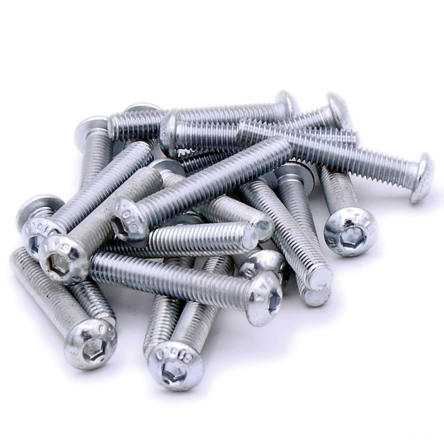 M6 (6mm x 35mm) Hex Socket Button Machine Screw (Bolt) - Steel (Pack of ...
