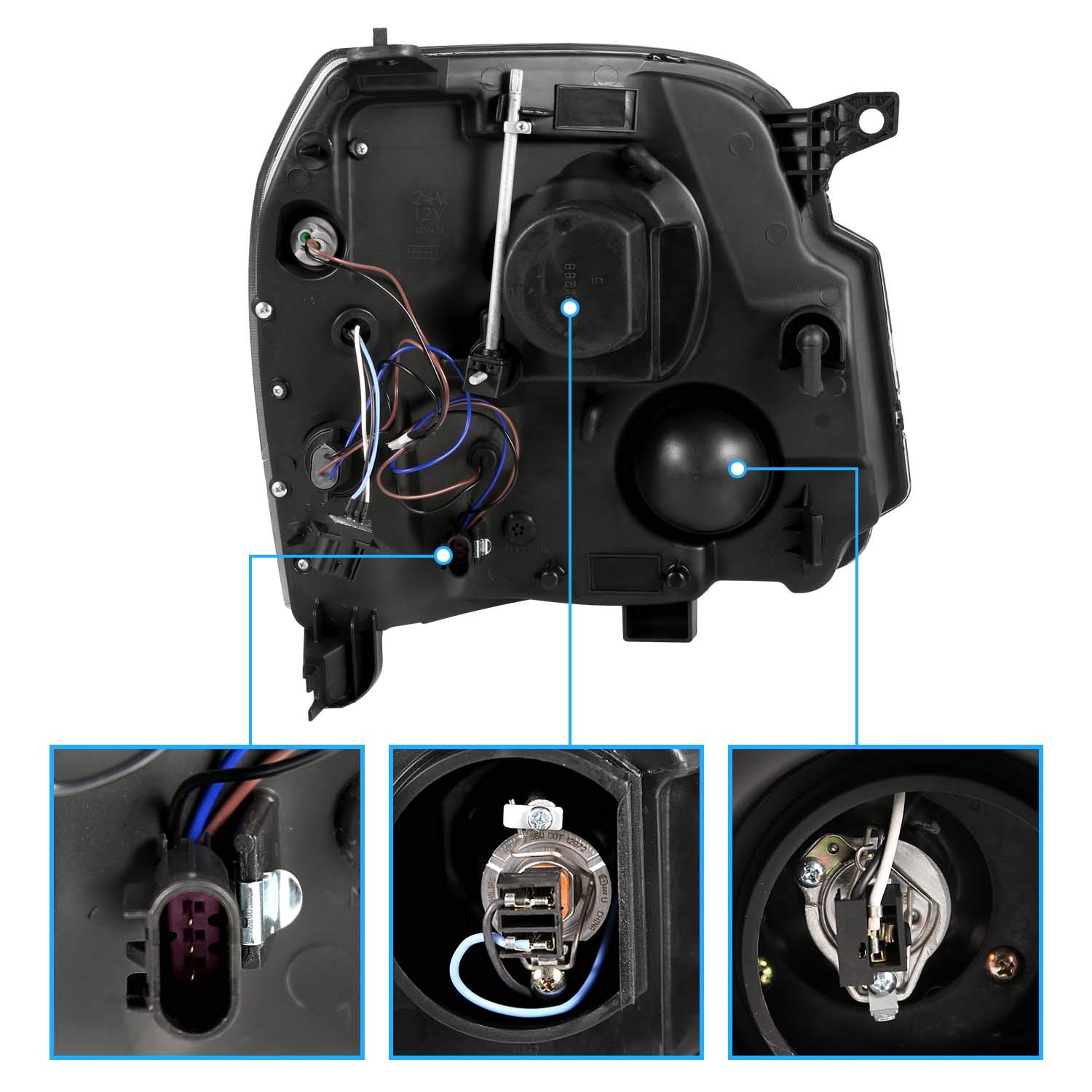 Mua AmeriLite LED Bar Projector, Halogen, LED Car Headlights Set For ...
