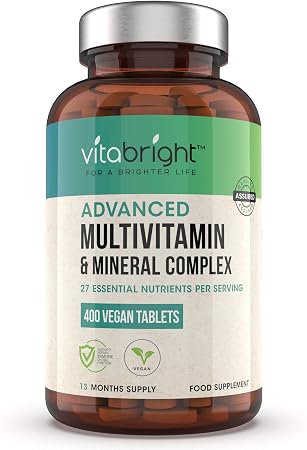 Multivitamins & Minerals - 400 Vegan Multivitamin Tablets - 1+ Year ...