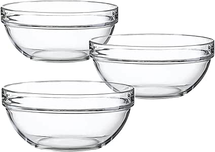 Amazon.com | Luminarc Glass 6.5 Inch Stackable Round Bowl, Set of 6: Bowls