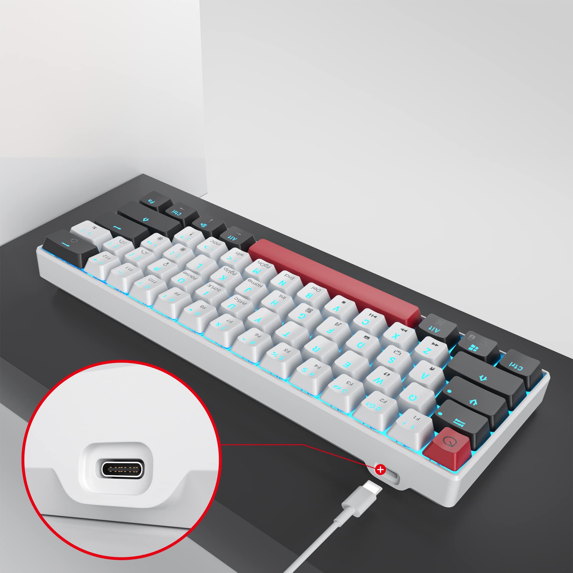 Mua Ussixchare 60% Mechanical Keyboard Mini Gaming Keyboard 60 Percent ...