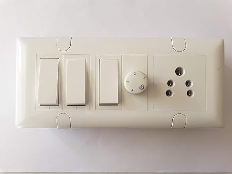 Modular Surface Combined Box (Polycarbonate) 6M Box with 3 Switch & 1 ...