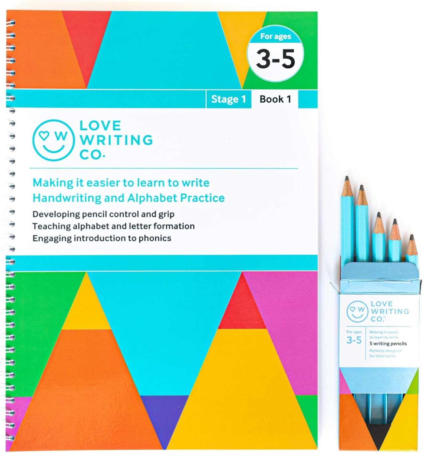 Learn To Write Pack 1 – Age 3-5 Years | Pack Of 5 Kids Pencils ...
