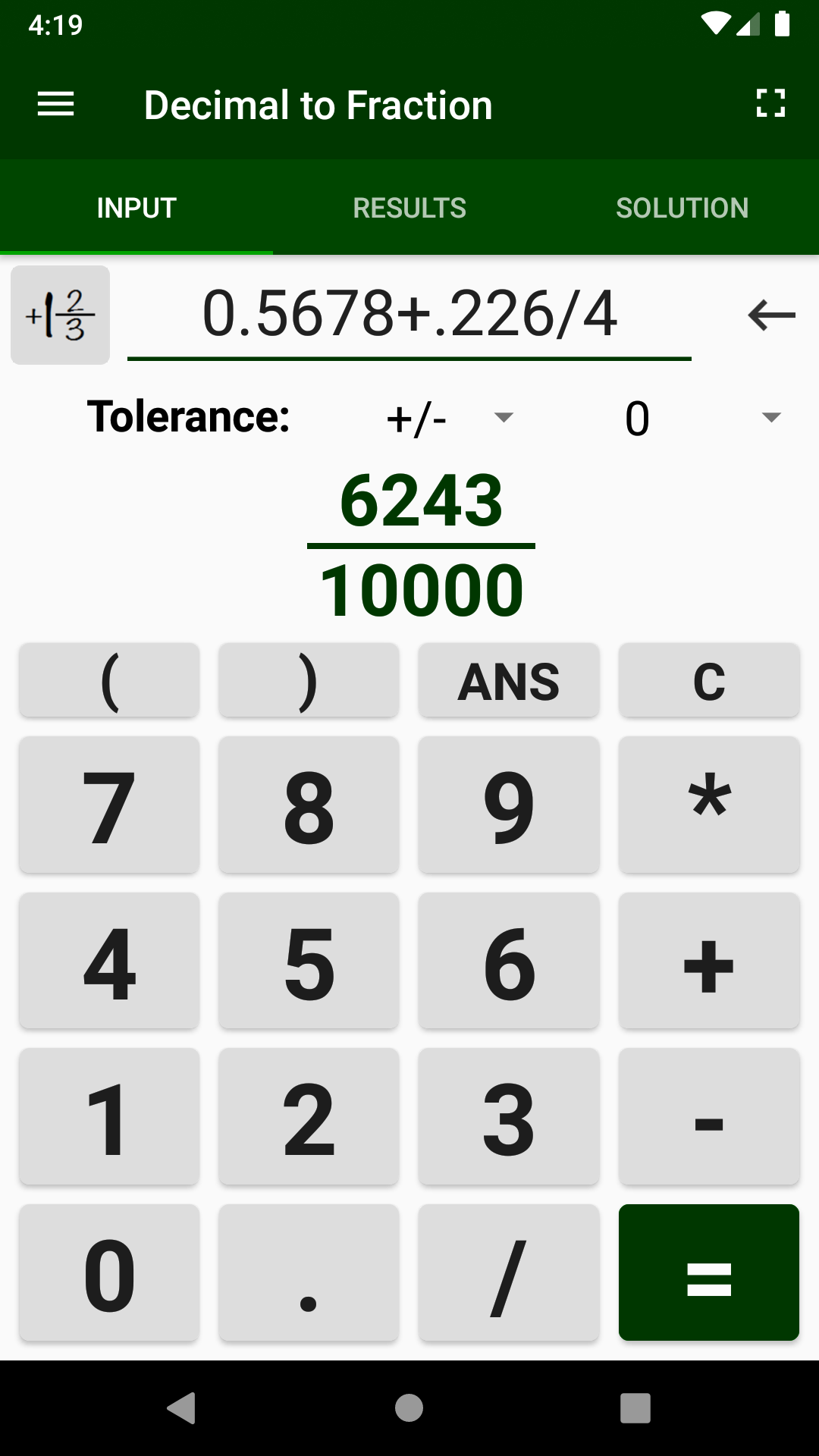 Amazon Decimal To Fraction Converter Calculator Appstore For Android