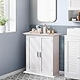 Amazon.com: VECELO Bathroom Floor Cabinet, Freestanding Storage with ...