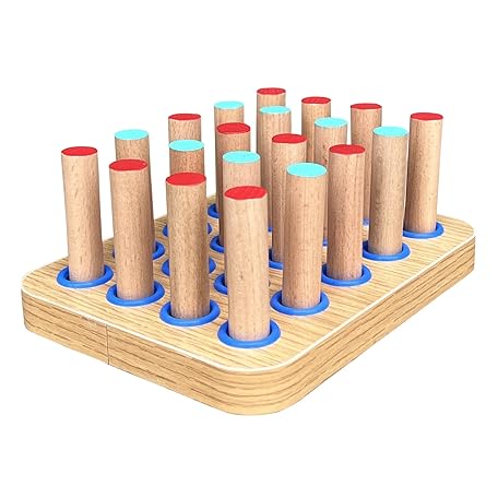 Mua 20-Hole Wooden Pegboard for Finger Dexterity Exercises, Easy Grip ...