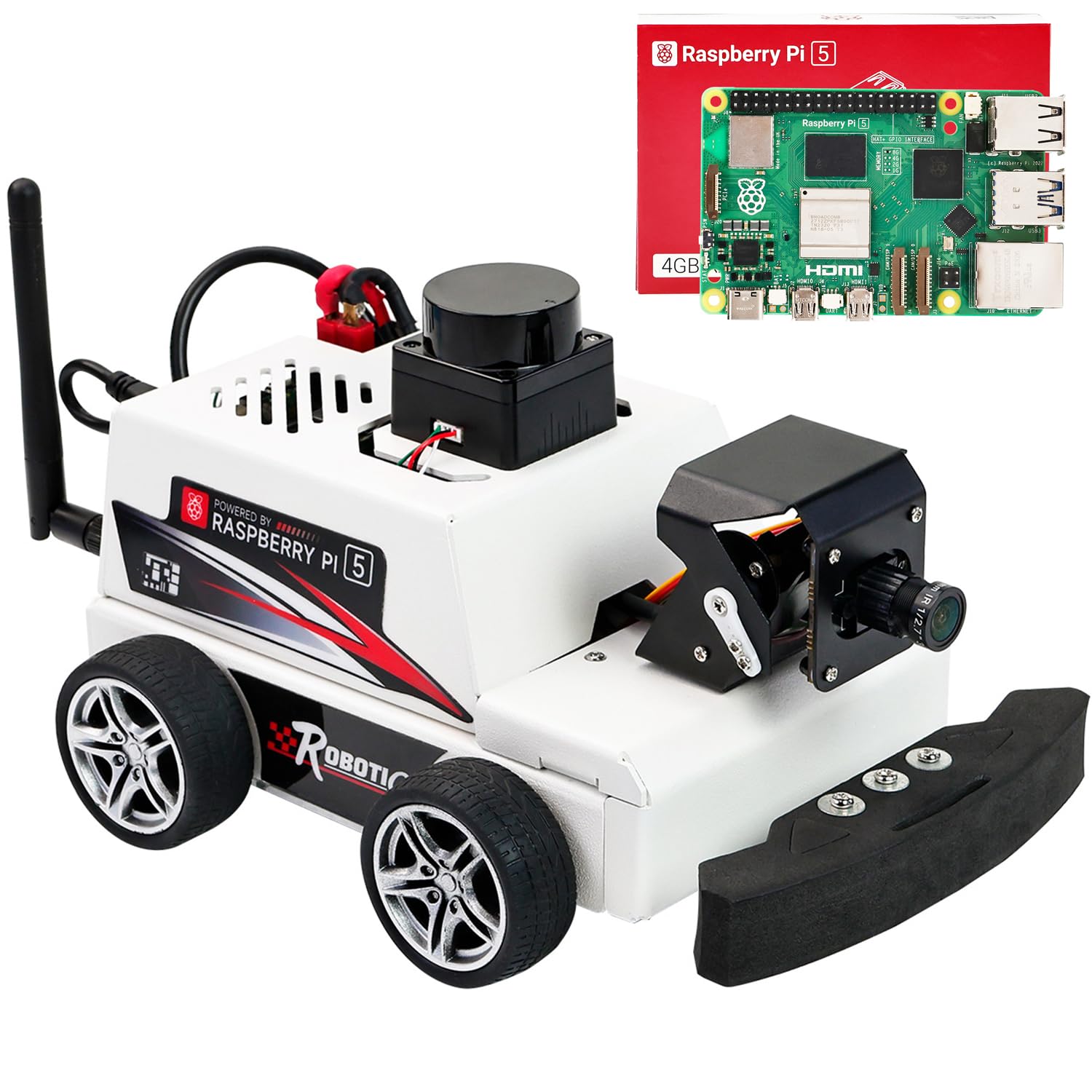 Mua Yahboom Raspberry Pi 5 AI Visual ROS2 Smart Robot Car Kit 2DOF ...