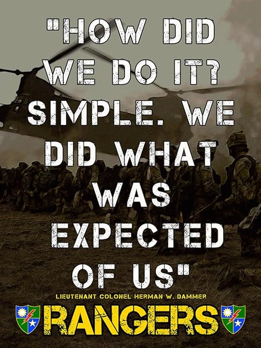 Amazon.com : Army Rangers Poster Army Art Army Poster Army Gifts 18X24 ...