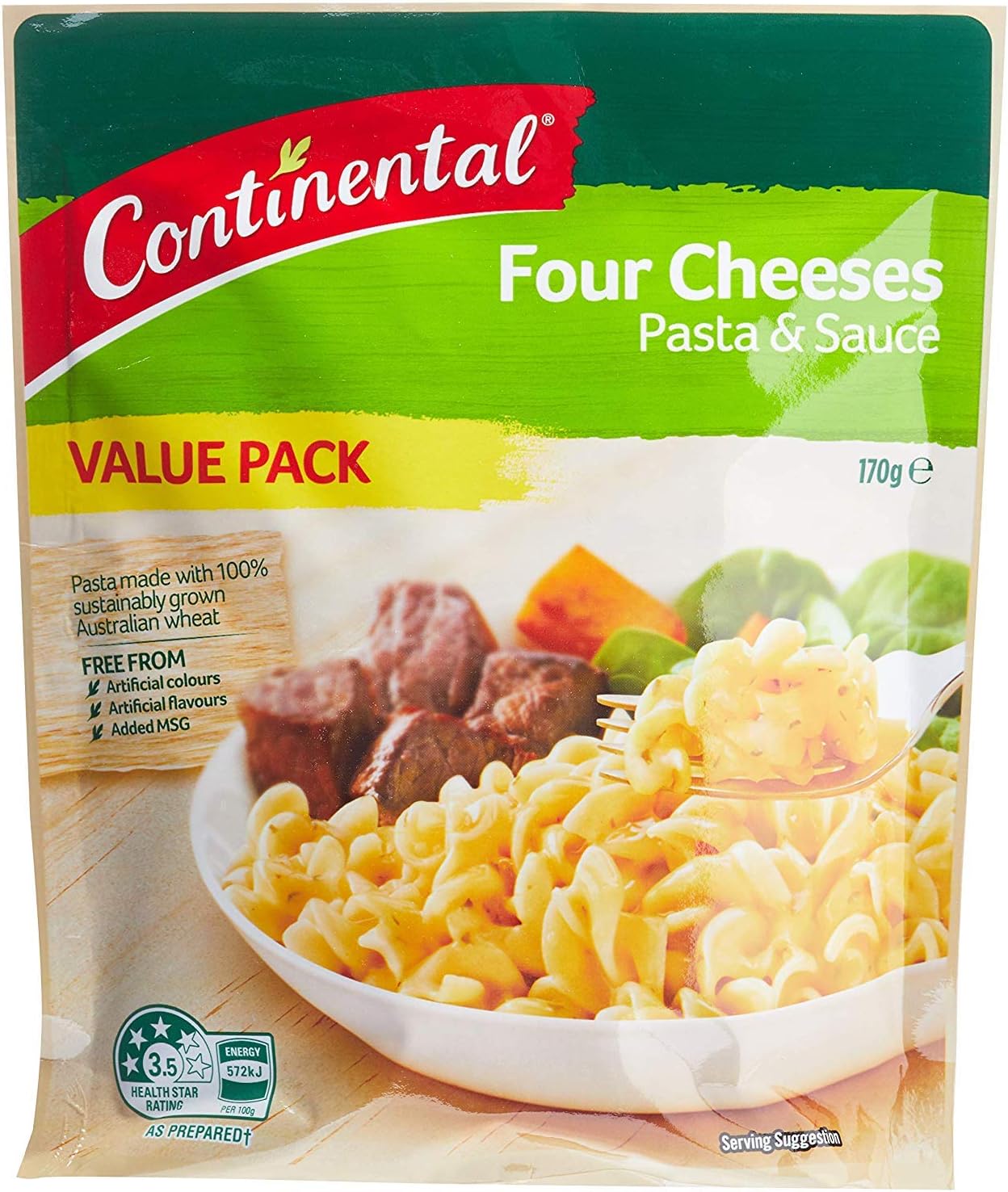 Continental Four Cheeses Pasta & Sauce 170g: Amazon.com.au: Grocery ...
