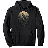 Amazon.com: Beautiful Black Crow Raven Bird Silhouette T-Shirt ...