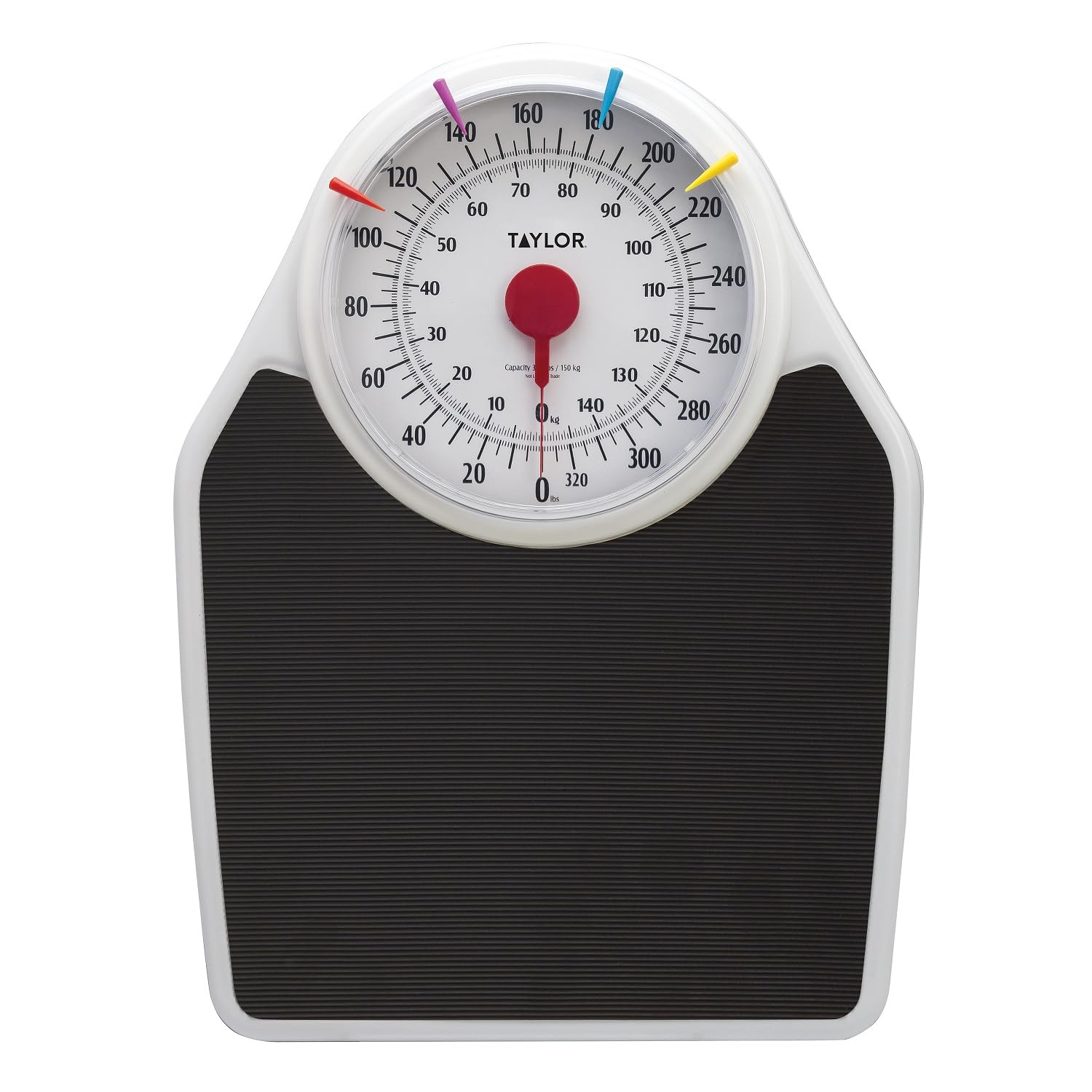 Taylor Battery Free Analog Scales for Body Weight, 330LB Capacity, Easy ...