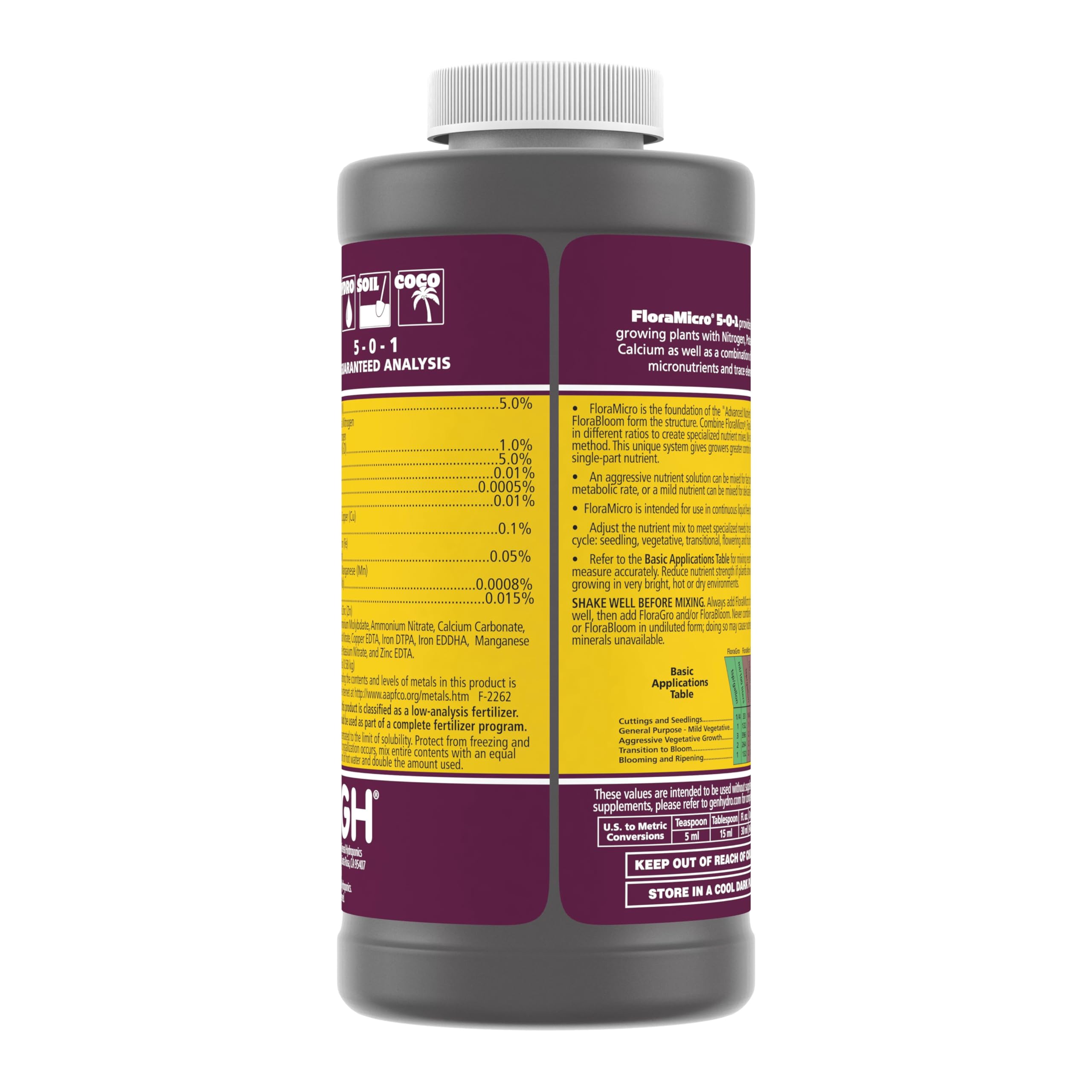 Mua General Hydroponics FloraMicro 5-0-1 Plant Food, Flora Series ...