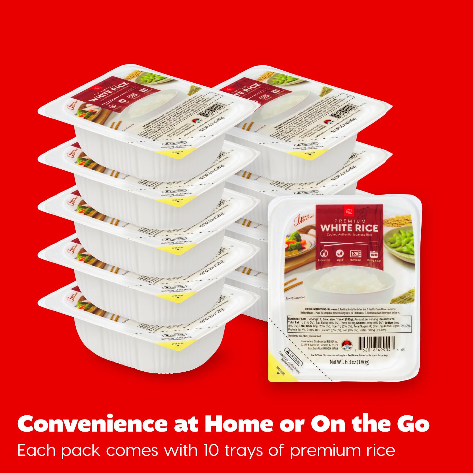 Mua IRIS Instant White Sushi Rice (10 Pack), Premium Japanese Short ...