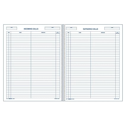 REDIFORM Call Register Book, 11 x 8.5", 100 Pages (50111): Amazon.in ...