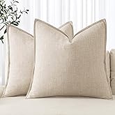Amazon.com: MIULEE Neutral Green/Brown Linen Pillow Covers Pack of 4 Decorative Nautral Solid ...