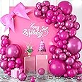 Amazon.com: Magenta and Hot Pink Balloon Arch Kit, Metallic Magenta and Hot Pink Balloon Garland ...