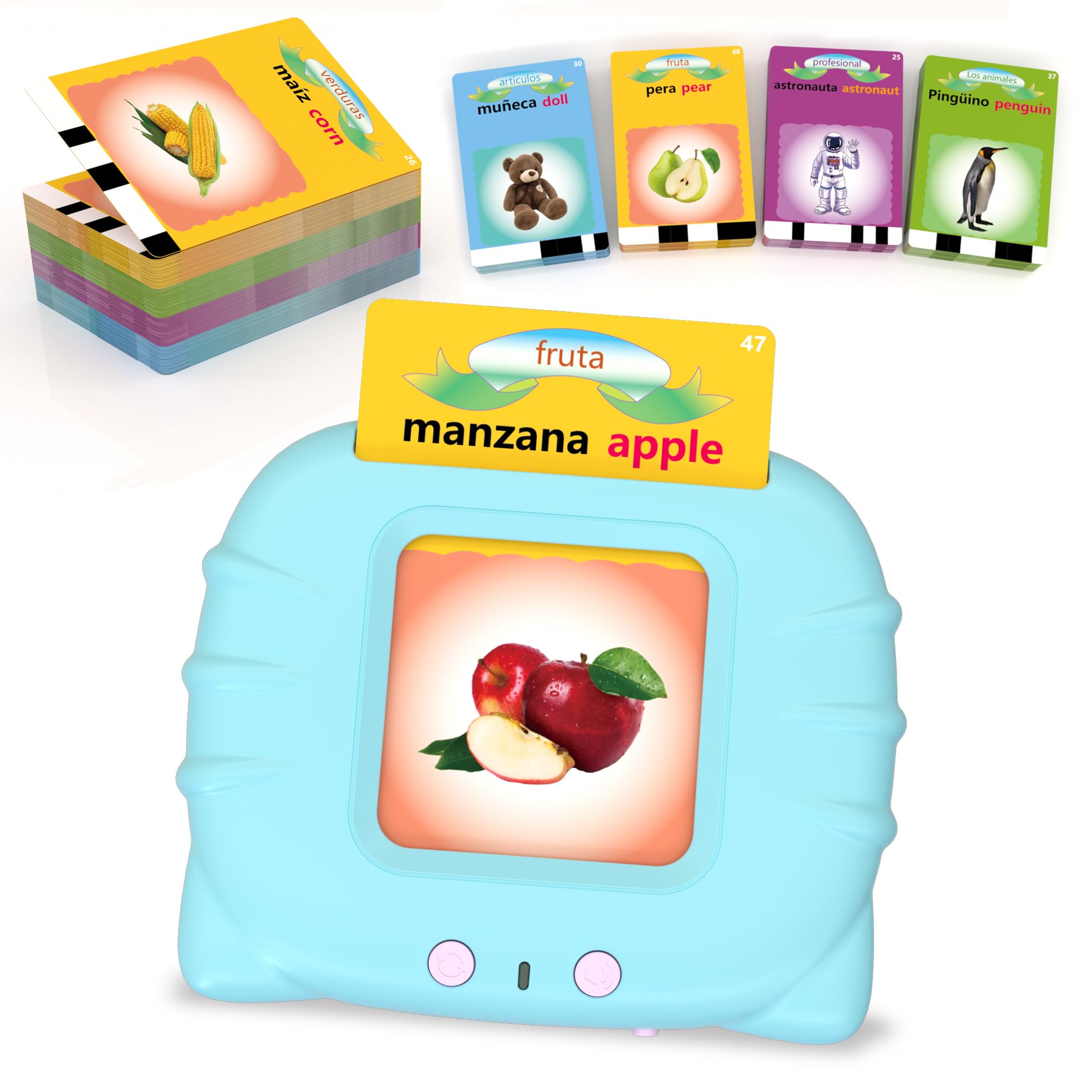 Mua Spanish Learning Flash Cards for Toddlers 2-4 Years Bilingual ...
