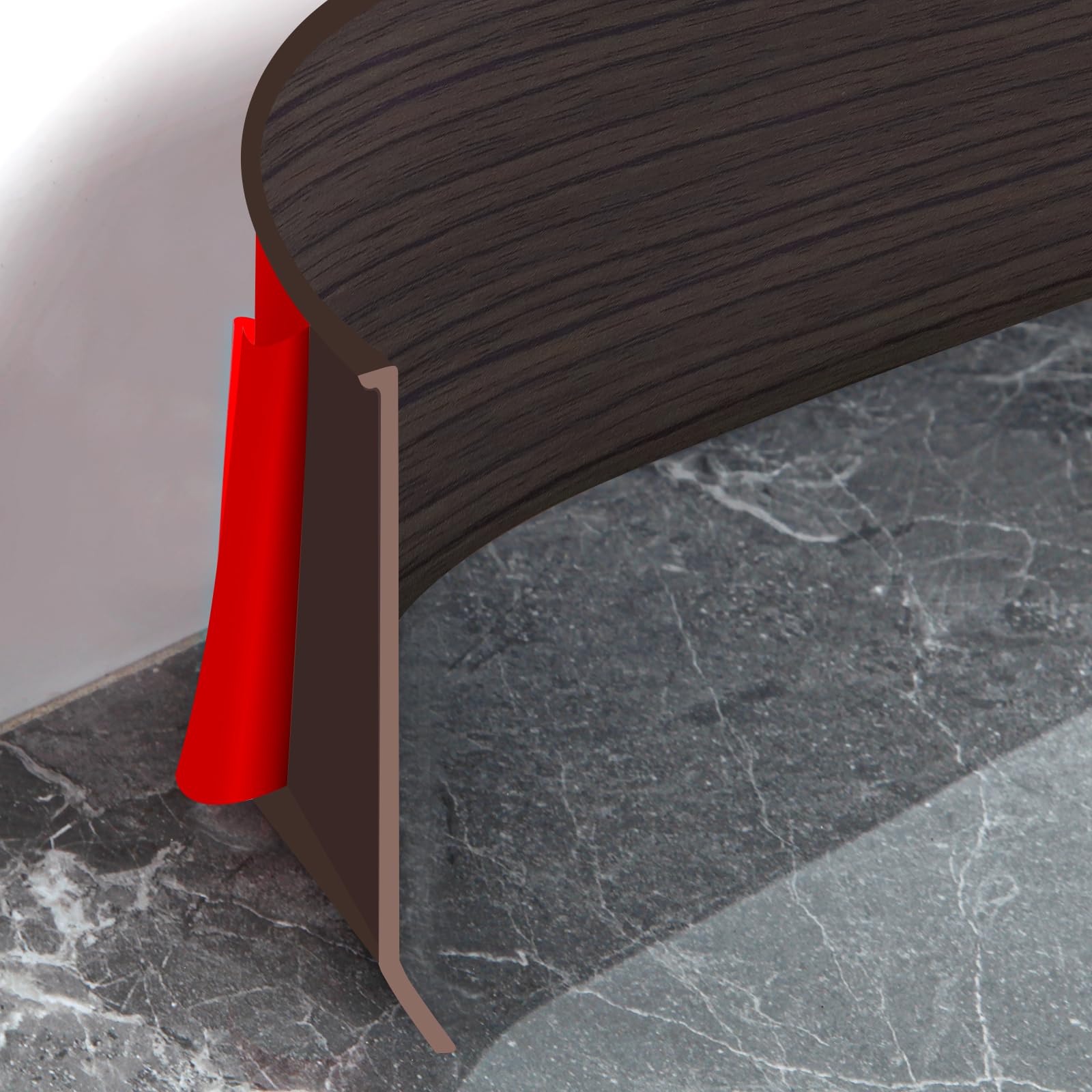 Flexible Baseboard Molding Trim, 4 Inch Self-Adhesive Vinyl Wall Base ...