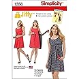 Amazon.com: Simplicity 1356 Easy to Sew Women's Reversible Wrap Dress ...