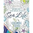 Amazon.com: Sea Life Coloring Book: 54 Original Hand-Drawn Designs of ...