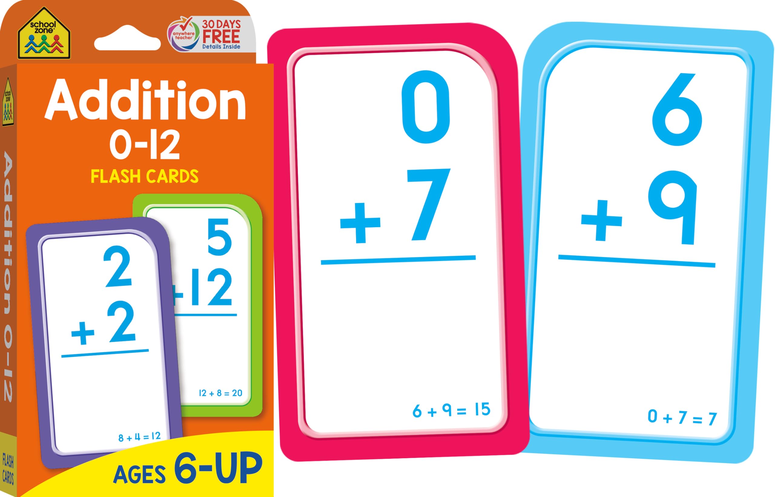 Mua School Zone Math 1-2 4-Pack Flash Cards: 224 Cards, 1st Grade, 2nd ...