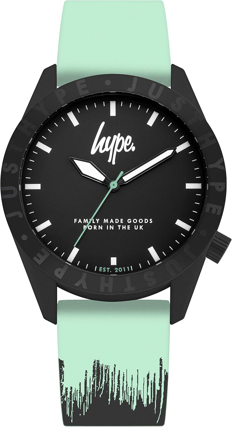 HYPE MINT AND BLACK PAINT DRIP WATCH Size: One Size : Amazon.co.uk: Watches
