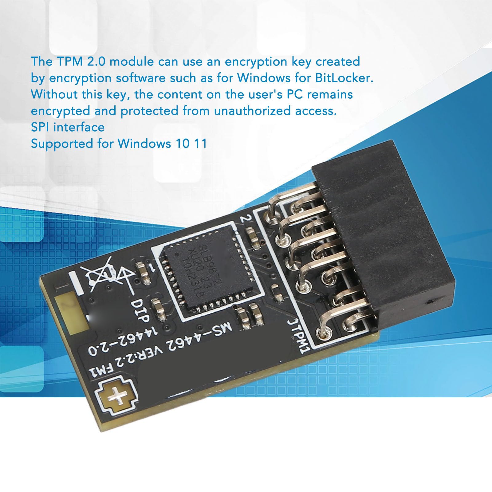 Mua TPM 2.0 Module, TPM SPI Module 12Pin Encryption Security Module with SLB 9672, for ...