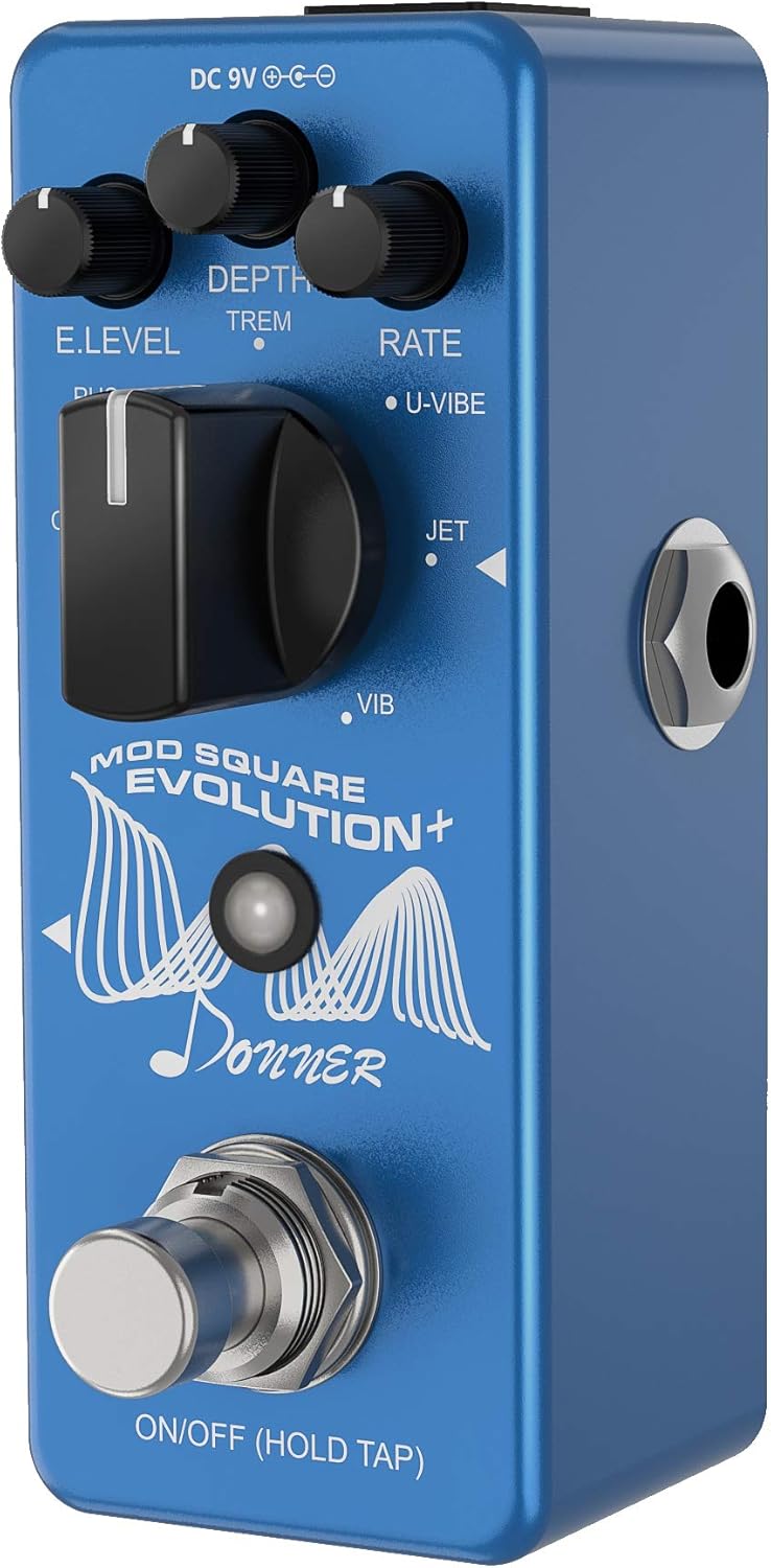 Donner Modulation Guitar Pedal MOD Square Evolution+ Pedal, 7 Mode Chorus Phaser Univibe Flanger ...