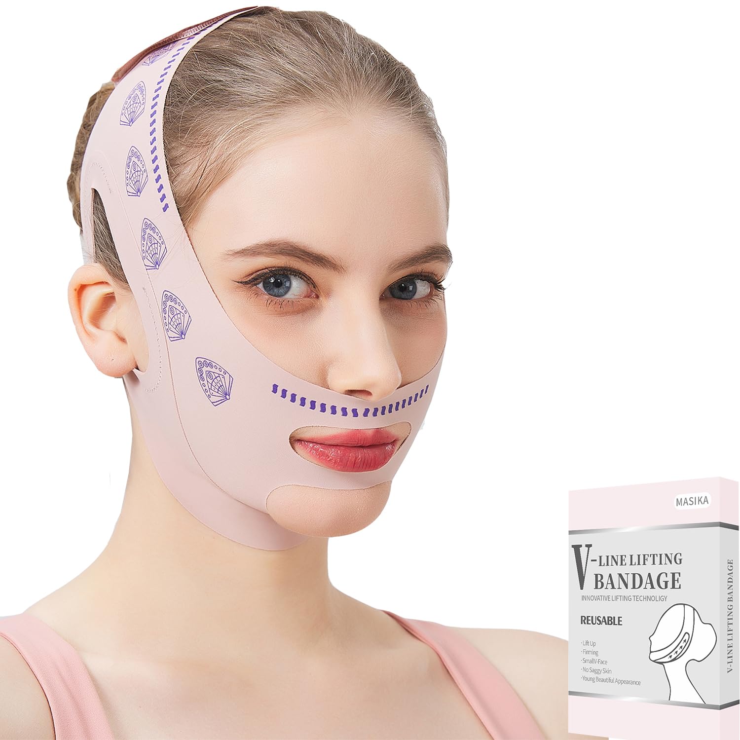 MASIKA Chin Strap for Sleeping,Adjustable Chin Strap,Jaw Strap,Jawline ...