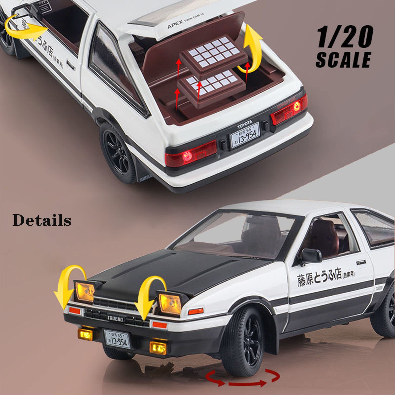 Mua 1/24 Diecast Cars Initial D Toyota Trueno AE86 Car Model, Sports ...