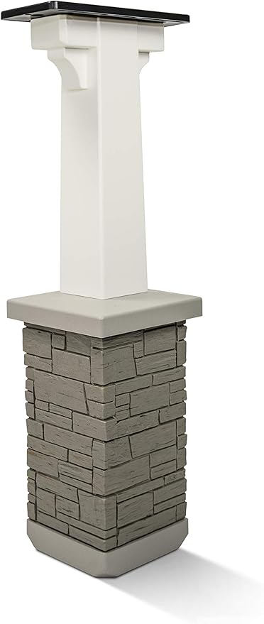 Amazon.com : Premium Mailbox Post Set (Pedestal, Classic White ...