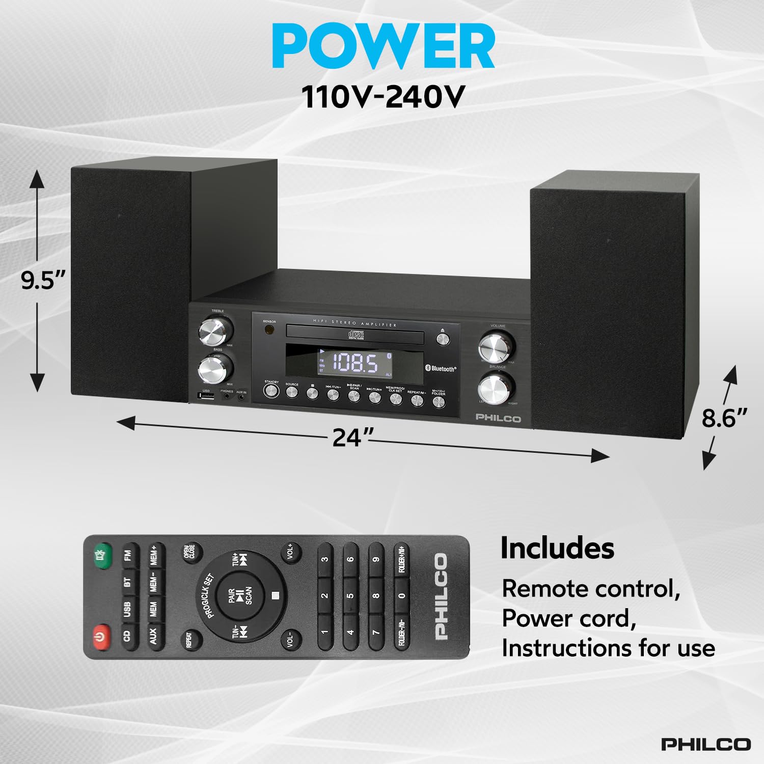 Mua Philco Executive Shelf System - All-in-One Bluetooth Home Stereo ...