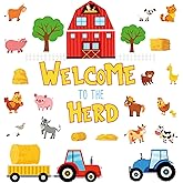 Amazon.com : ZOIIWA Welcome to The Farm Bulletin Board Set Farm Animals ...
