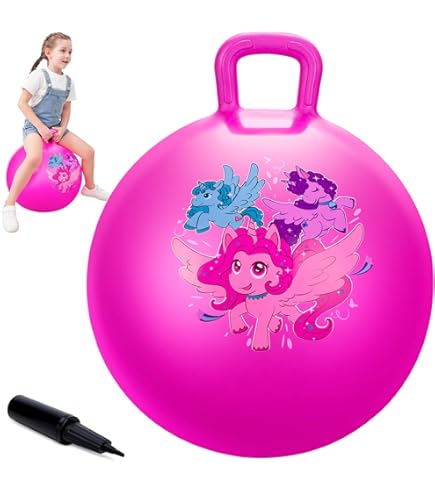 Age 3-8 Jumping Toy Gift INPODAK 18inch Pink Hopper Ball For Kids 3-8 ...