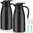 Amazon.com: Uiifan 2 Pcs 68oz Thermal Carafe Insulated Stainless Steel Carafe Double Walled ...